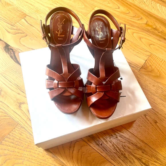 Saint Laurent | Shoes | Ysl Saint Laurent Dark Cuoio Brown Tribute ...
